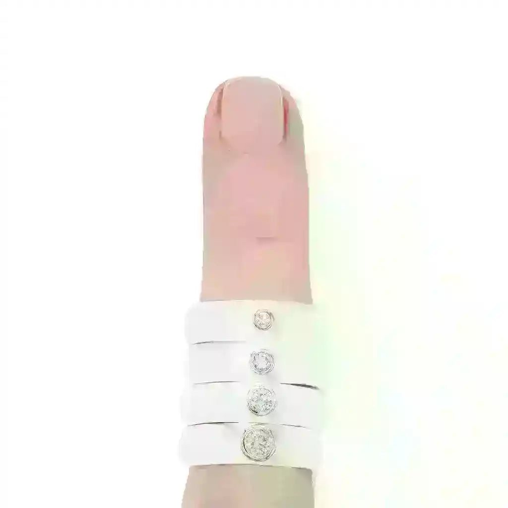 White Diamond Silicone Ring – Casual Carats